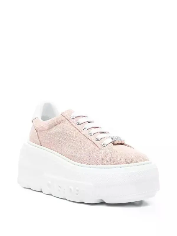 Casadei Nexus Platform Embellished Sneakers - Pink