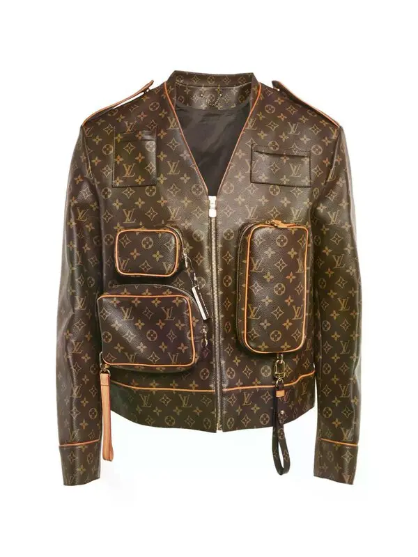 LOUIS VUITTON Monogram Faux-leather Jacket