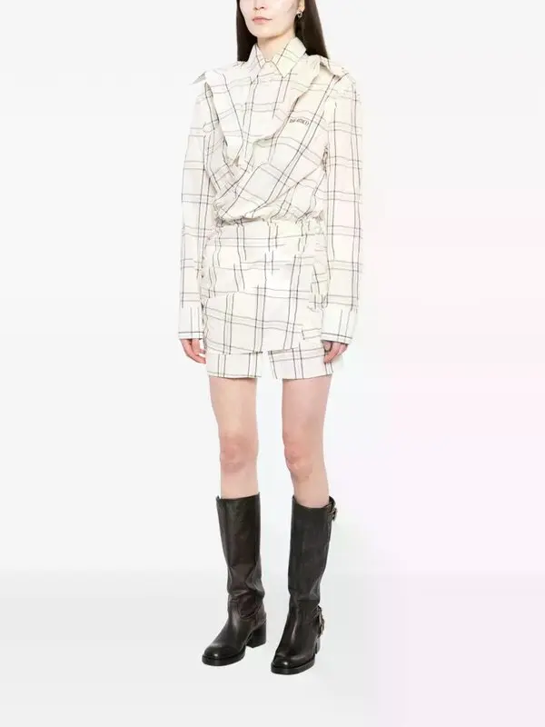 Attico Plaid Mini Dress