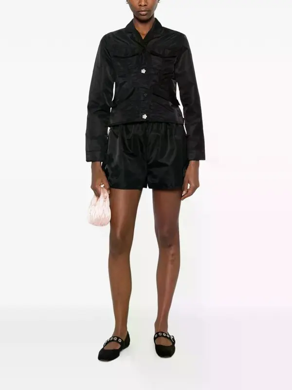 Cecilie Bahnsen Colette Floral-patch Shorts - Black