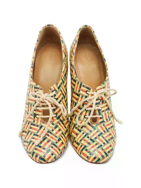 Tory Burch Fabienne Woven Straw Pumps