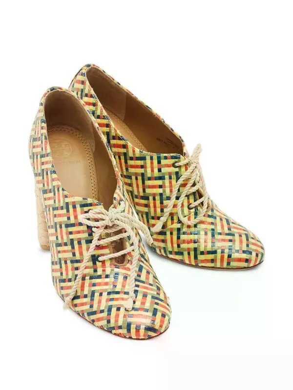 Tory Burch Fabienne Woven Straw Pumps
