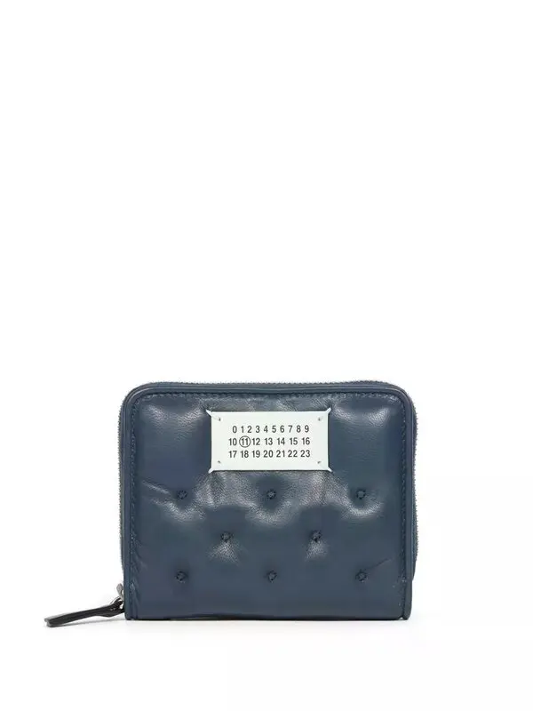 MAISON MARGIELA Leather Zip Around Small Wallet - Blue