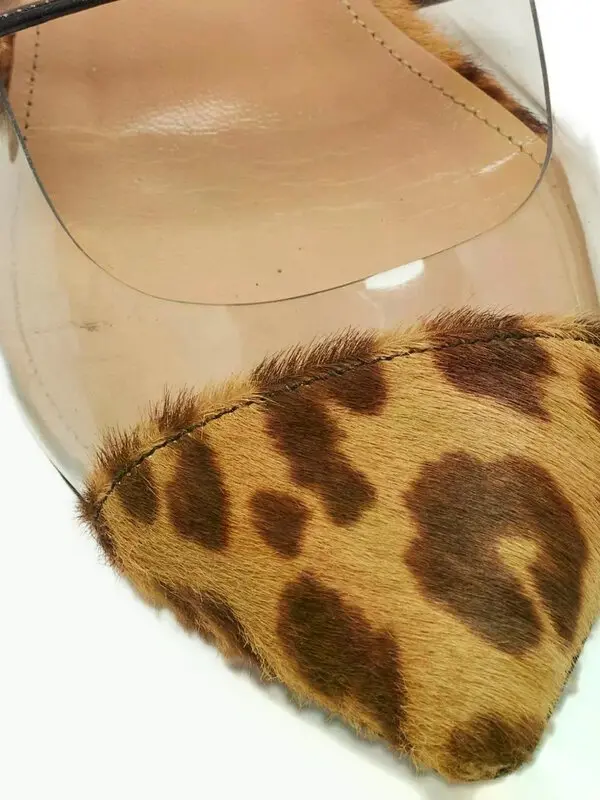AQUAZZURA Leopard-print Buckle Mules