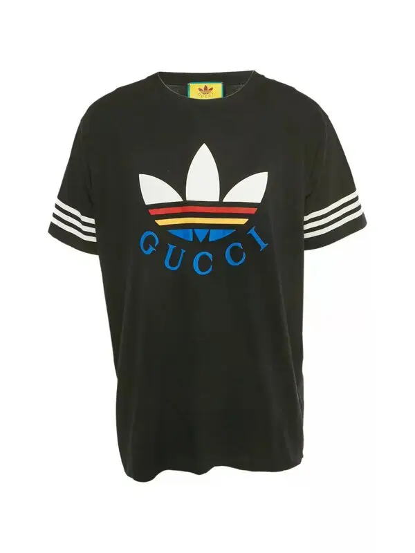Gucci Logo-print Stripe.detail T-shirt