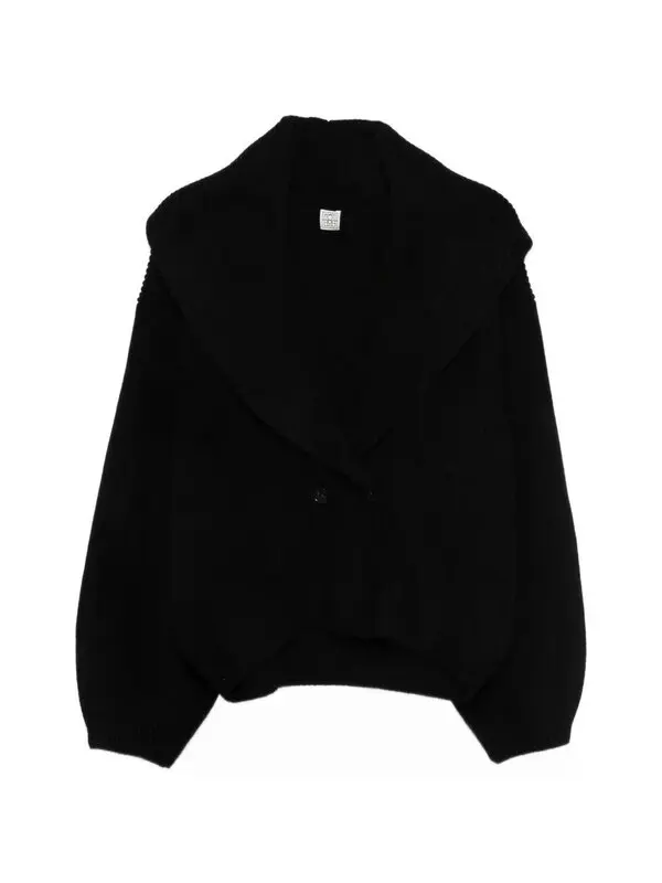 TOTEME Shawl-lapel Double-breasted Cardigan - Black