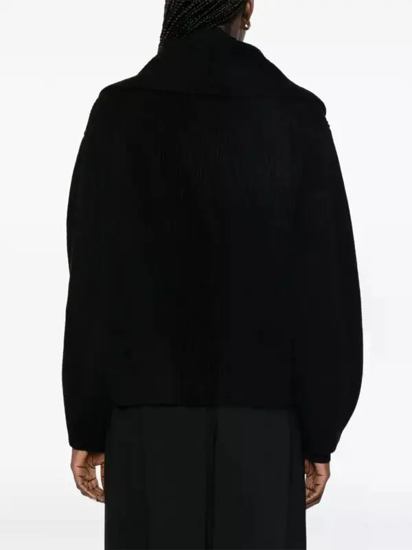 TOTEME Shawl-lapel Double-breasted Cardigan - Black