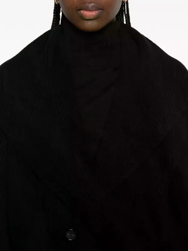 TOTEME Shawl-lapel Double-breasted Cardigan - Black