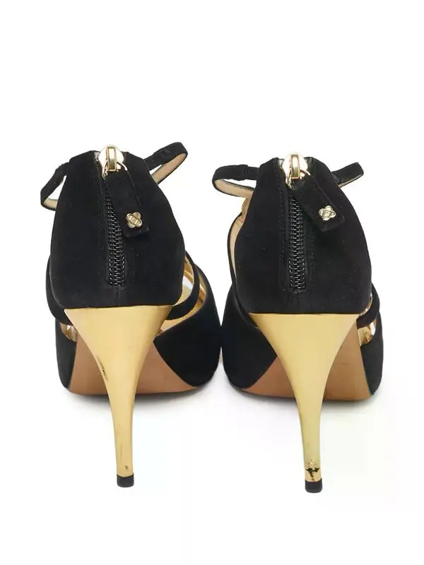 Oscar De La Renta Leather Stiletto Sandals