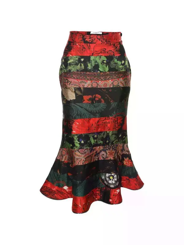 Givenchy Floral-print Midi Skirt