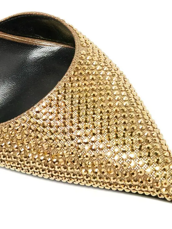 Versace Crystal-embellished Safety Pin Pumps