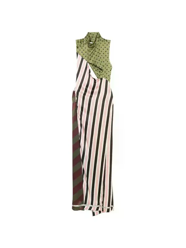 Jean Paul Gaultier Patchwork Sleeveless Maxi Dress