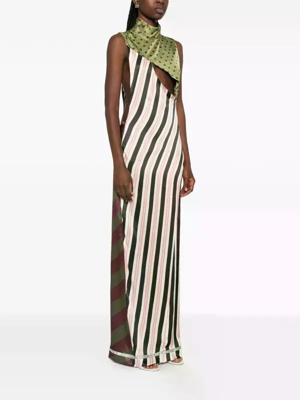 Jean Paul Gaultier Patchwork Sleeveless Maxi Dress
