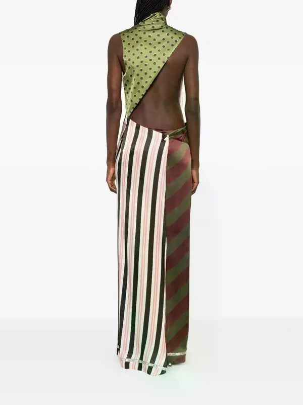 Jean Paul Gaultier Patchwork Sleeveless Maxi Dress