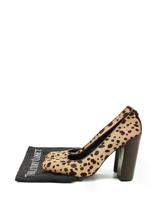 Tory Burch Calf-hair Block-heel Pumps