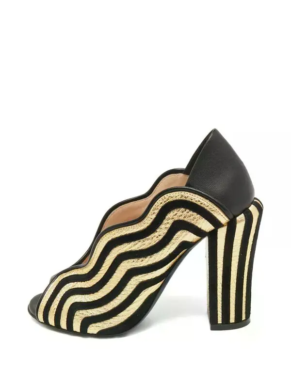 Fendi Block-heel Leather Sandals