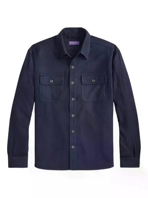 Ralph Lauren Purple Label Herringbone Buttoned Shirt