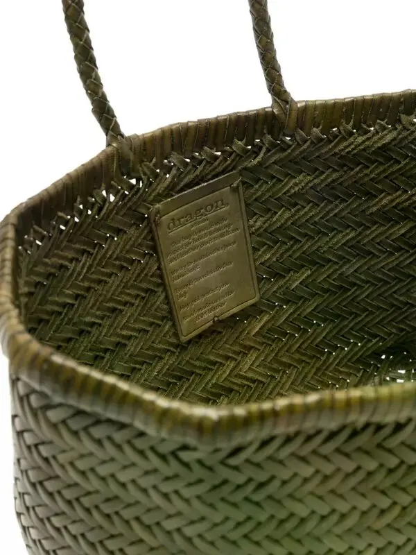 Dragon Diffusion Small Bamboo Triple Jmp Woven Tote Bag - Green