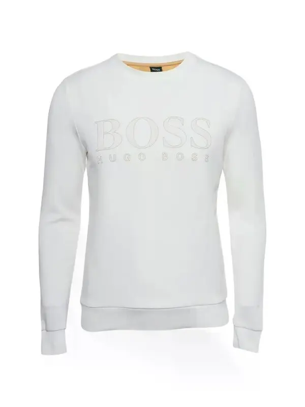 BOSS Applique Logo Sweatshirt - White