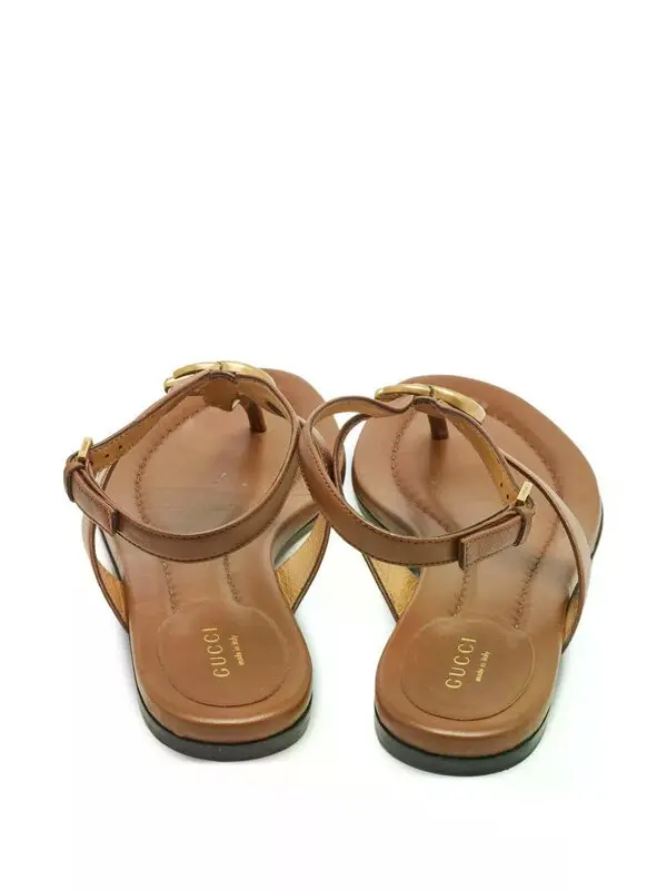 Gucci Leather Thong Flat Sandals