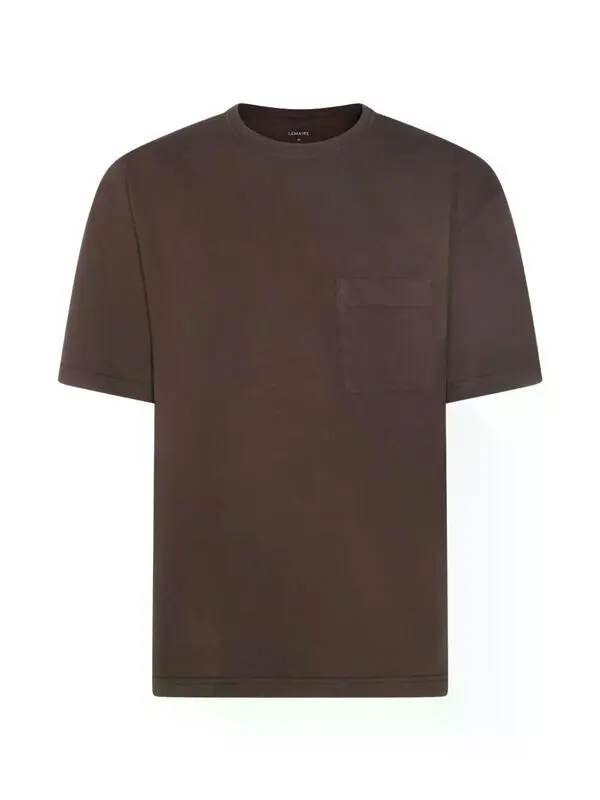 LEMAIRE Patch-pocket T-shirt - Brown