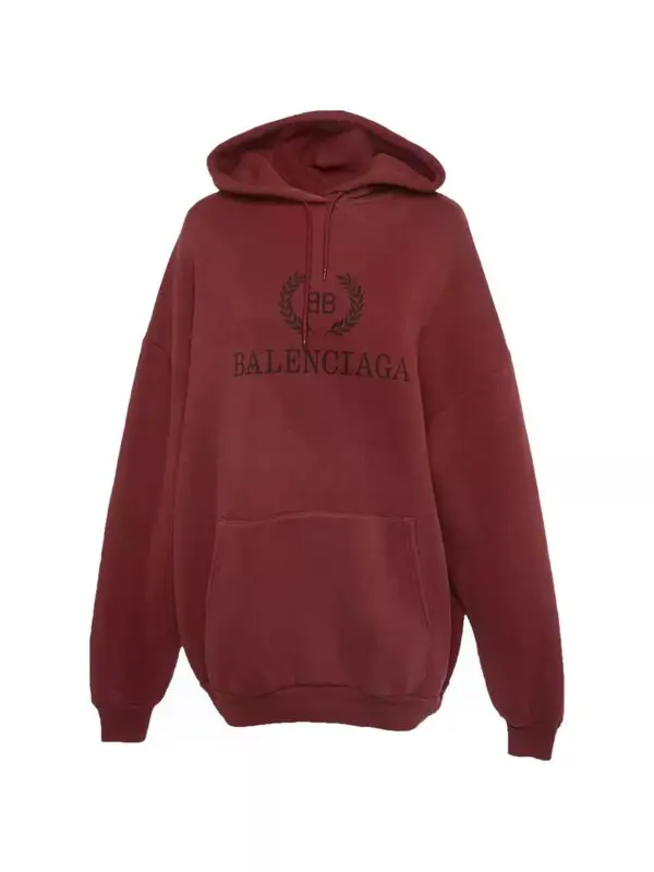 Balenciaga Logo-print Hoodie - Red