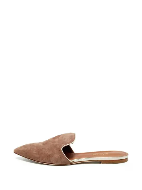 MALONE SOULIERS Suede Pointed Toe Mules