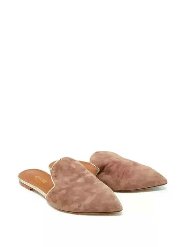 MALONE SOULIERS Suede Pointed Toe Mules