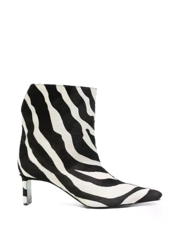 Khaite Ona Zebra-pattern Ankle Boots