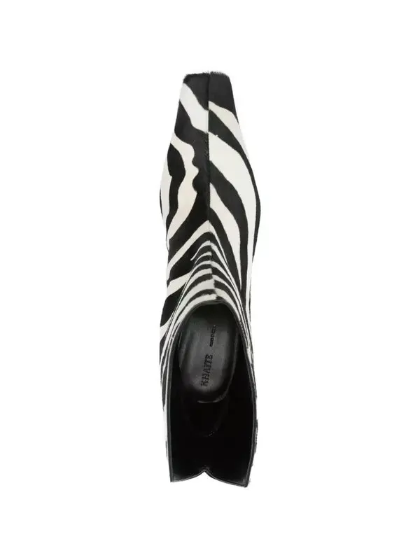 Khaite Ona Zebra-pattern Ankle Boots