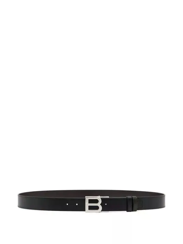 Bally B-logo Reversible Leather Belt - Black