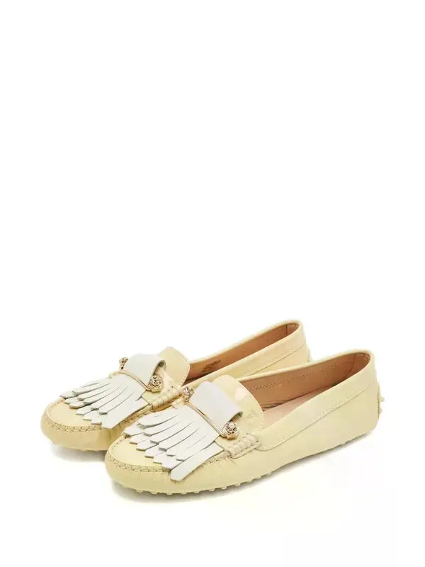 TOD'S Fringe-detail Loafers - Neutrals