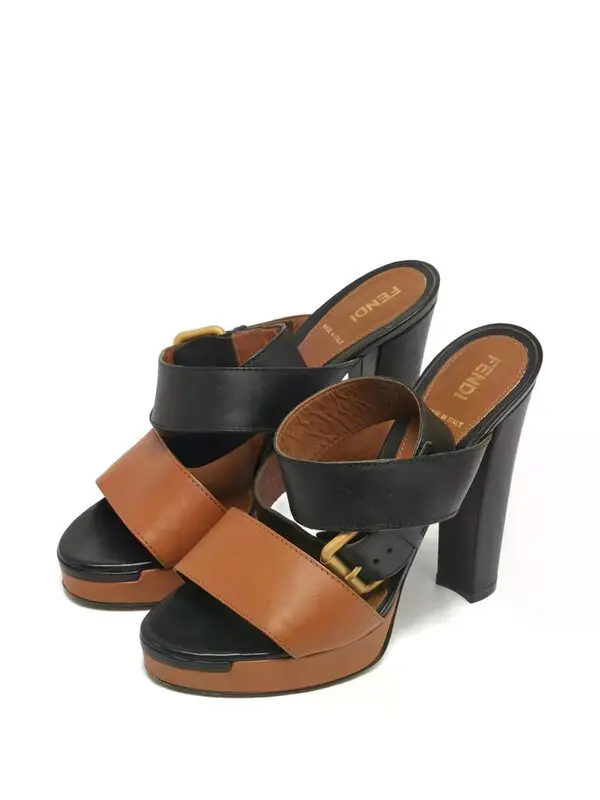 Fendi Platform Block-heel Sandals