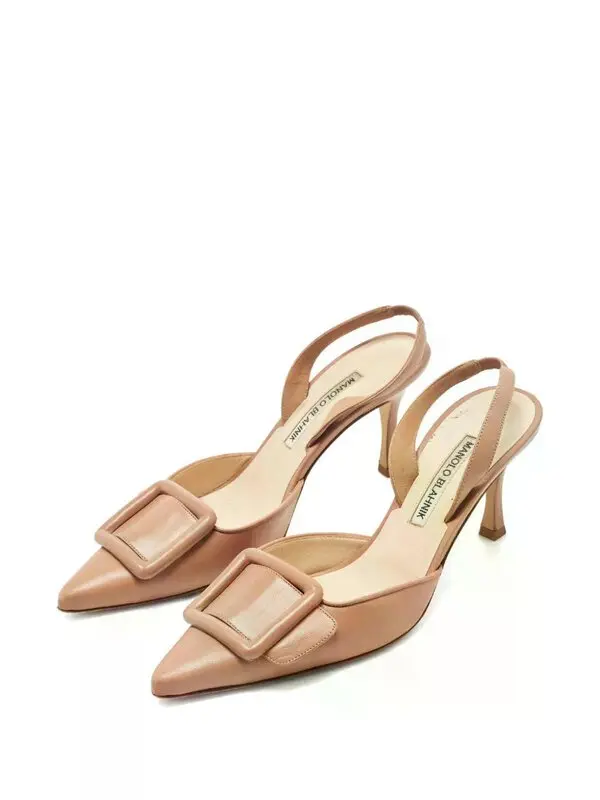 Manolo Blahnik Maysli Leather Pumps