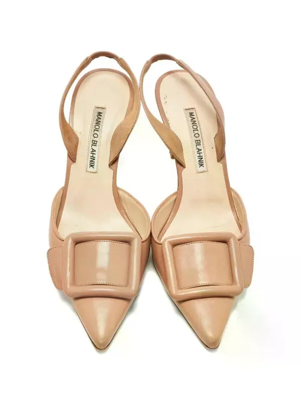 Manolo Blahnik Maysli Leather Pumps