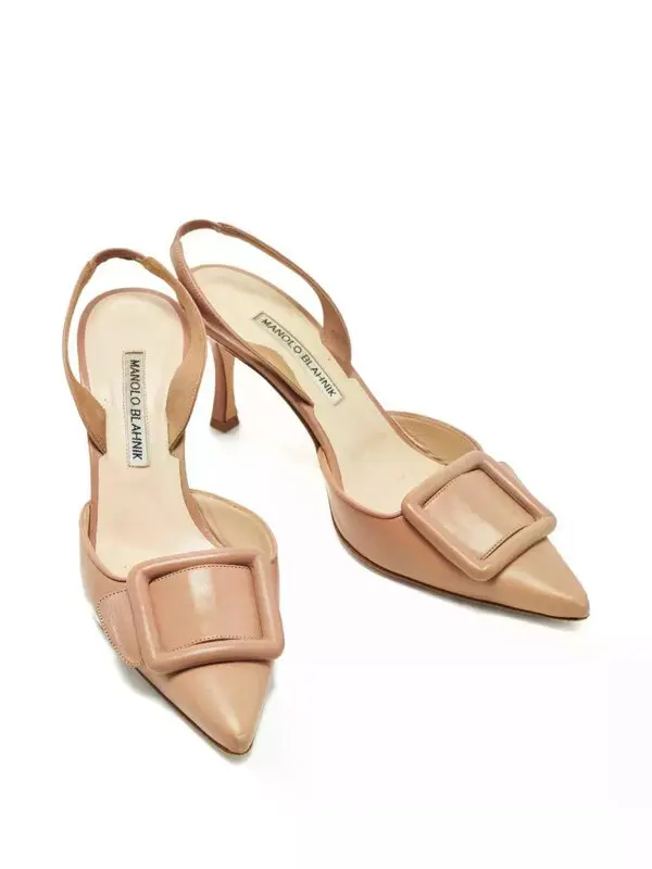 Manolo Blahnik Maysli Leather Pumps