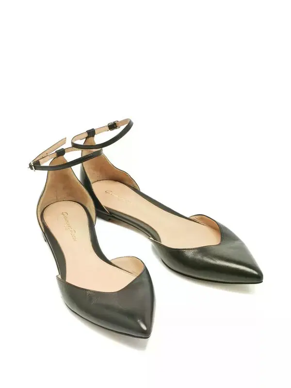 GIANVITO ROSSI Gia Leather Ballet Flats
