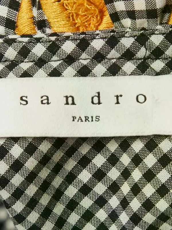 Sandro Check-pattern Midi Dress