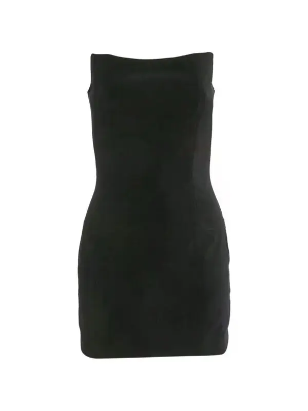 Balmain Strapless Velvet Mini Dress