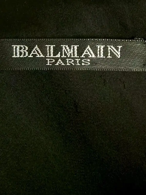 Balmain Strapless Velvet Mini Dress