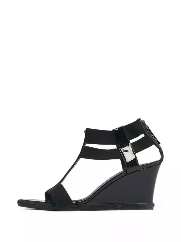 Fendi Leather Wedge Sandals