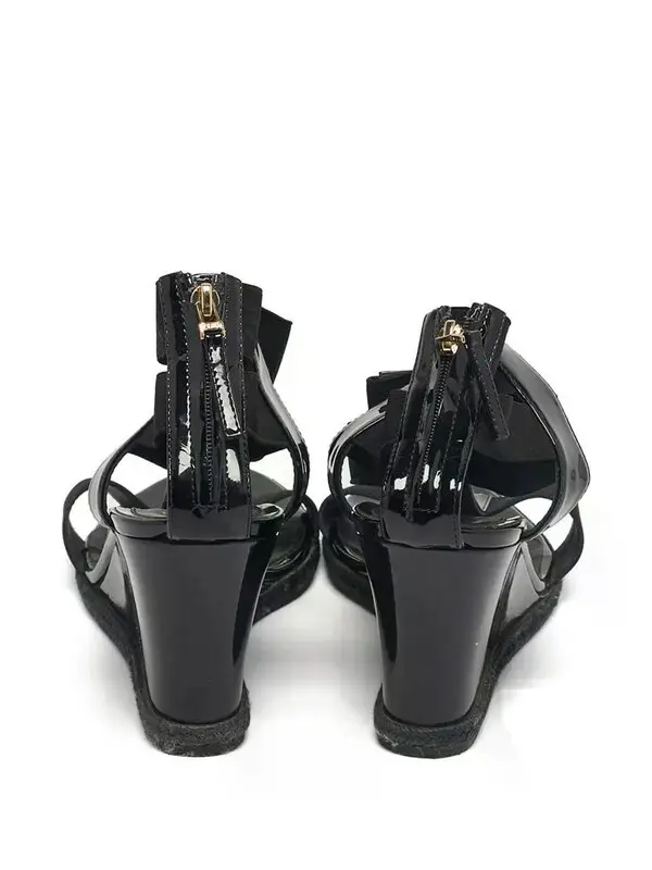Fendi Leather Wedge Sandals