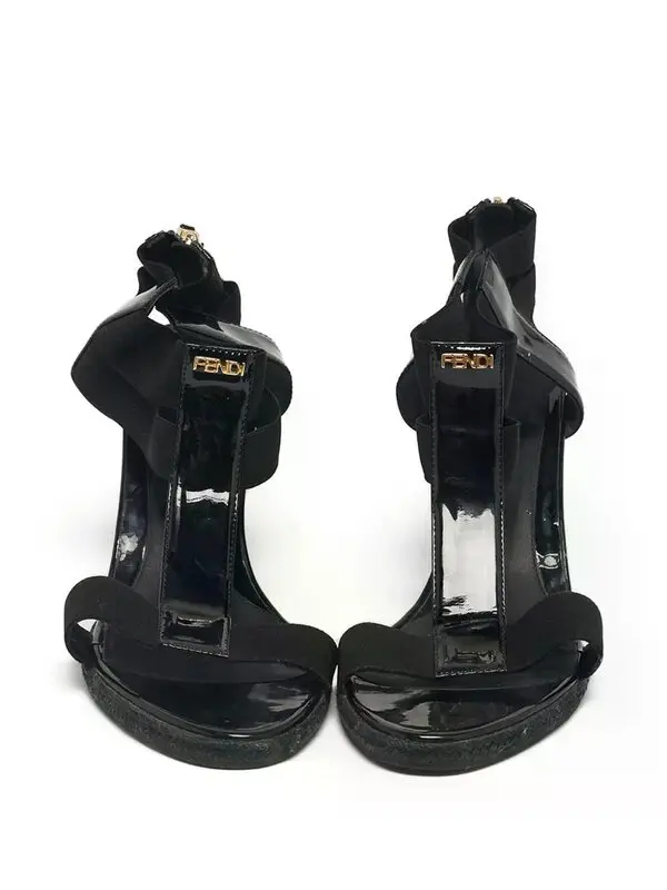 Fendi Leather Wedge Sandals