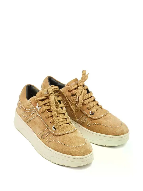 JIMMY CHOO Suede Studded Sneakers