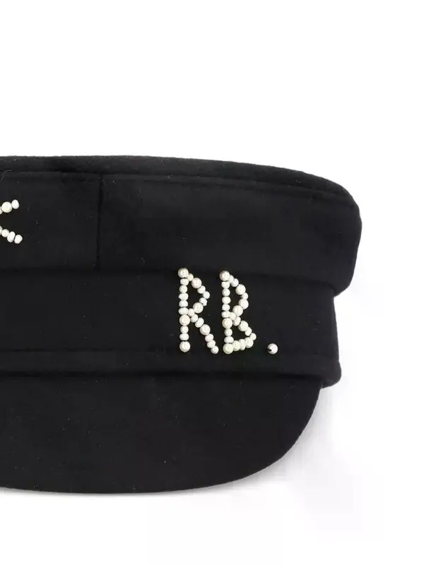 Ruslan Baginskiy Beaded Beret With Flat Brim