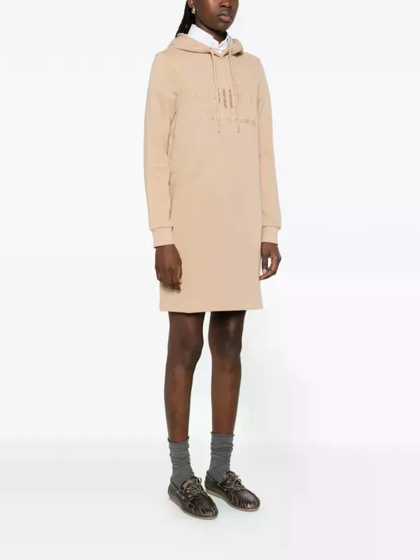 Gant Hooded Long-sleeved Dress
