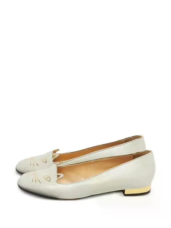CHARLOTTE OLYMPIA Kitty-print Leather Pumps