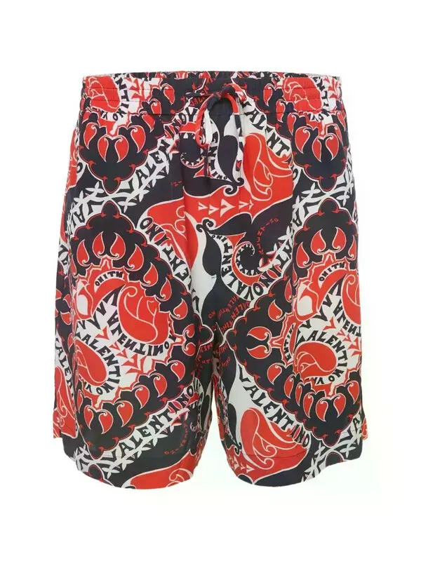 Valentino Garavani Silk Printed Shorts
