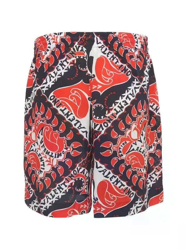 Valentino Garavani Silk Printed Shorts