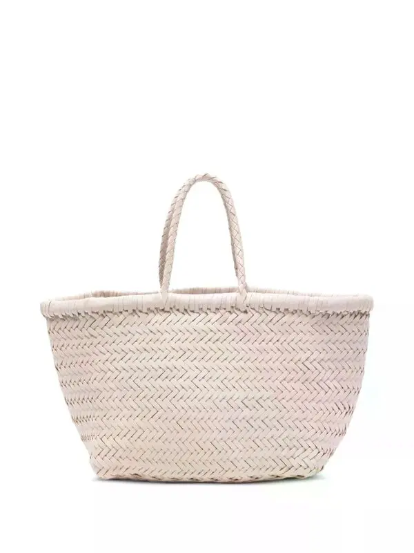 Dragon Diffusion Small Bamboo Triple Jump Woven Tote Bag - Neutrals